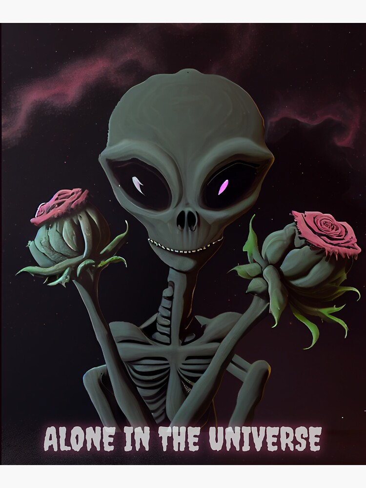 "ALONE IN THE UNIVERSE" Sticker for Sale by Dandenzen | Redbubble