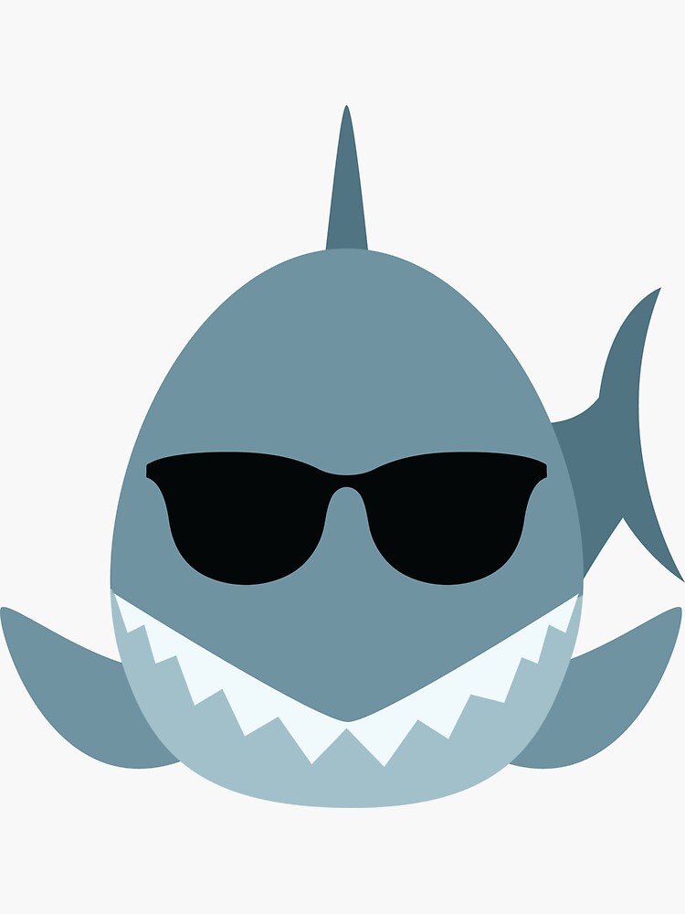 "Shark Emoji " Sticker for Sale by HippoEmo | Redbubble