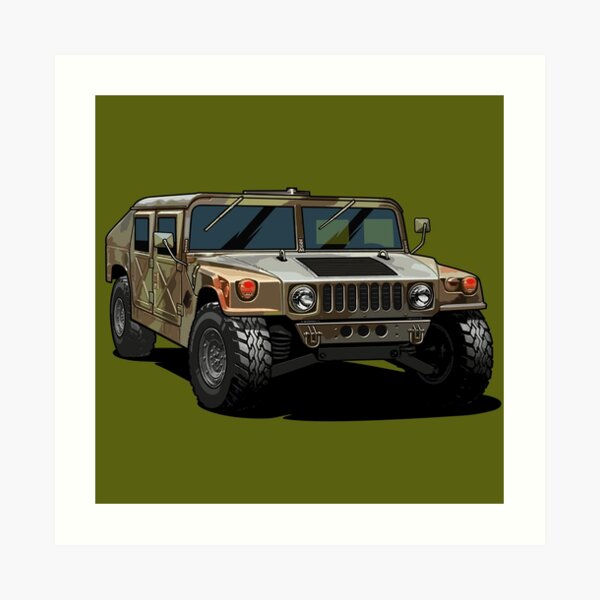 "Illustration USA Hummer H1 Humvee M1025 military offroad 4x4" Art ...