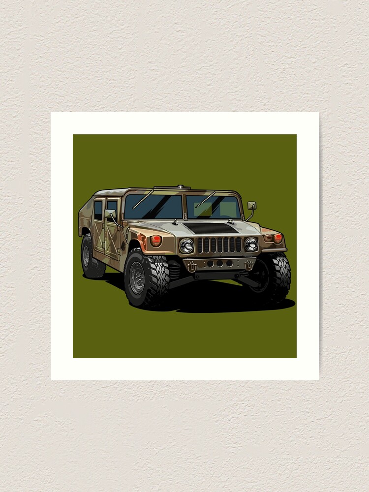 "Illustration USA Hummer H1 Humvee M1025 military offroad 4x4" Art ...