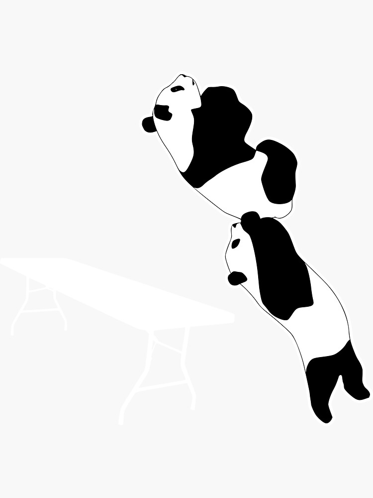 "Wrestling pandas - Suplex Table " Sticker for Sale by adenicholls ...