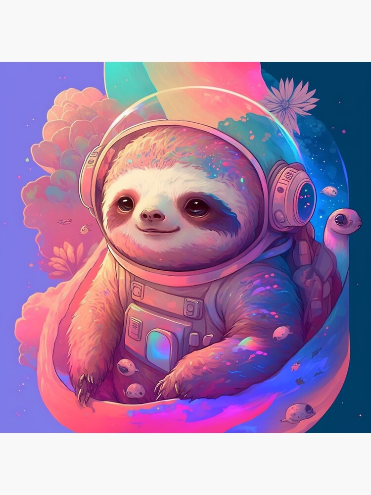 "Cute kawaii spaceman Sloth" Sticker for Sale by ST0N3ZY | Redbubble
