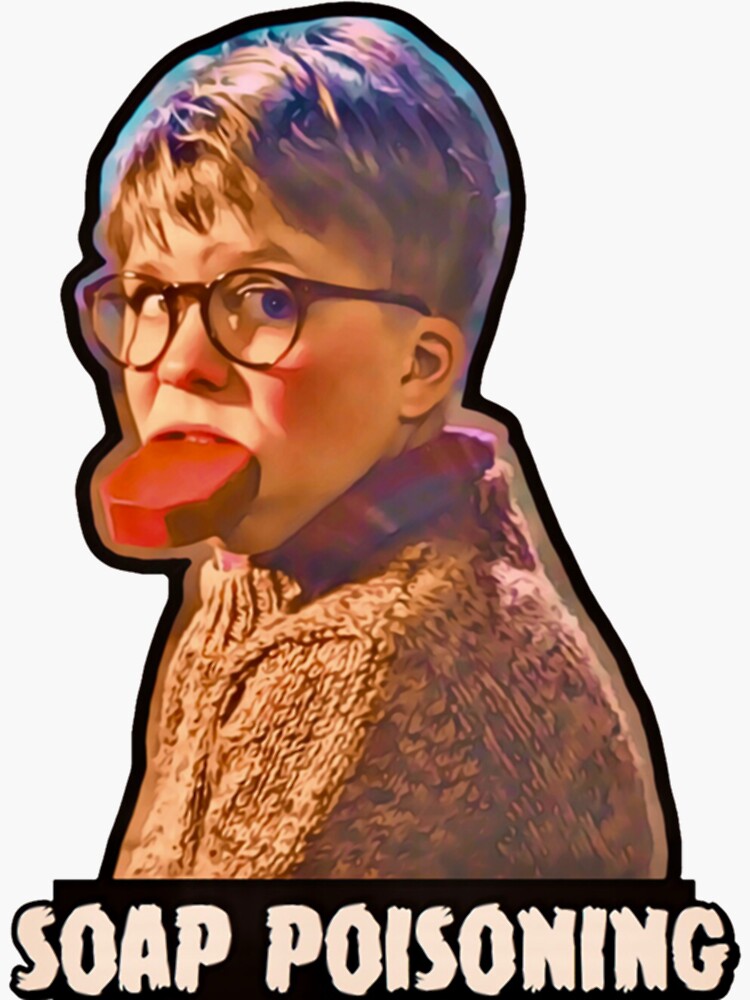 "Soap Poisoning! " Sticker for Sale by Pinkydesigned | Redbubble