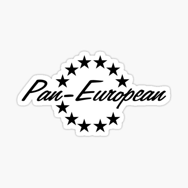 "Pan European logo - large" Sticker for Sale by Bramble43 | Redbubble