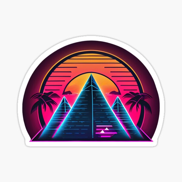 " Synthwave Retrowave Design For The Eighties Music Lovers" Sticker for ...