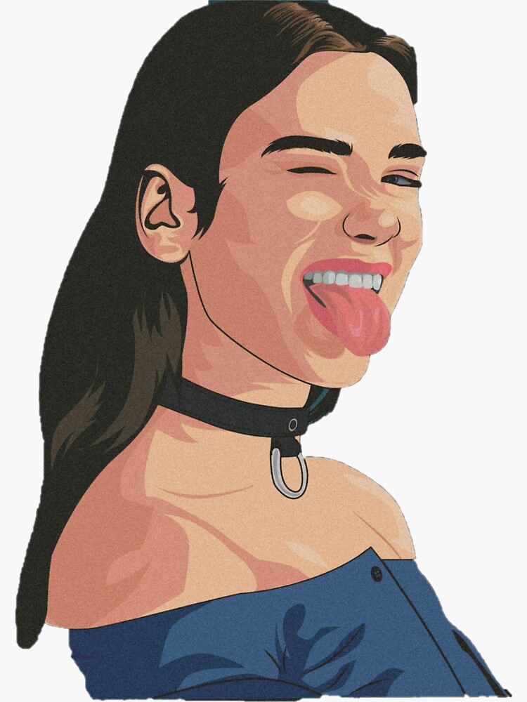 "Dua Lipa" Sticker for Sale by jusmelon67 | Redbubble