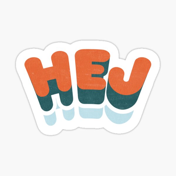 "Hej | Retro Curve" Sticker by retroready | Redbubble
