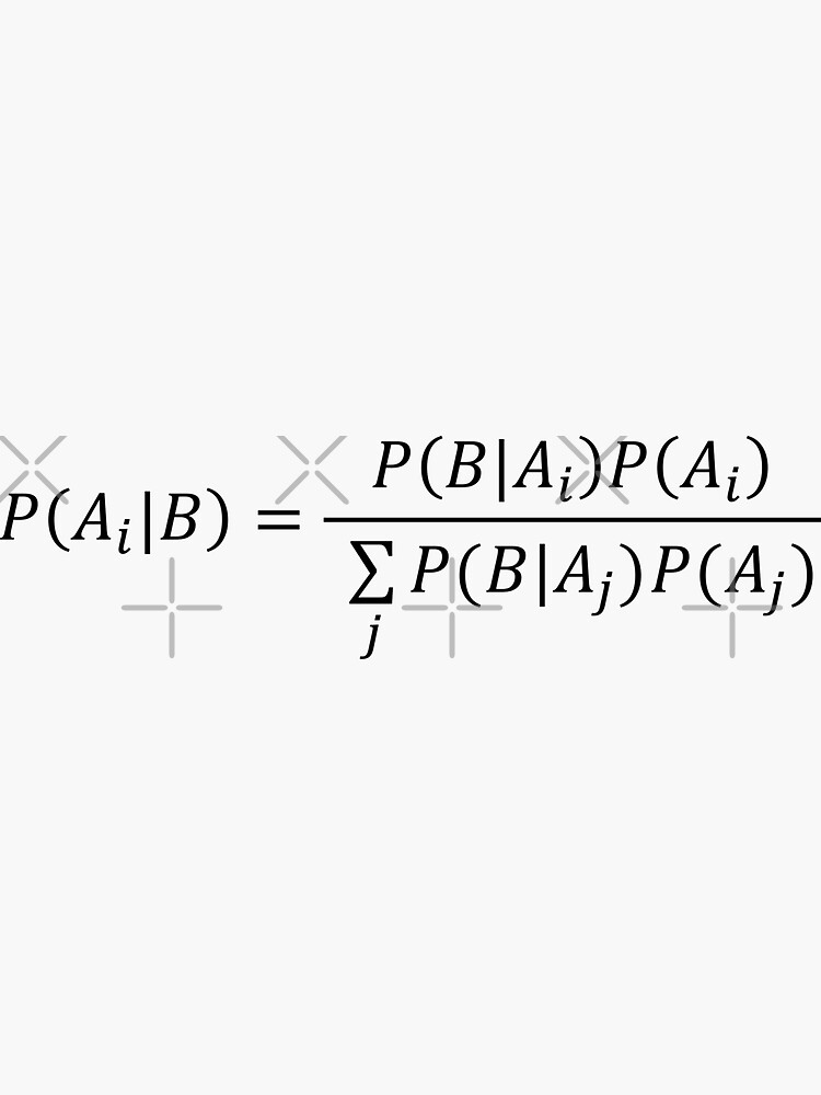 "Bayes Theorem Of Probability Theory - Extended Form" Sticker for Sale ...