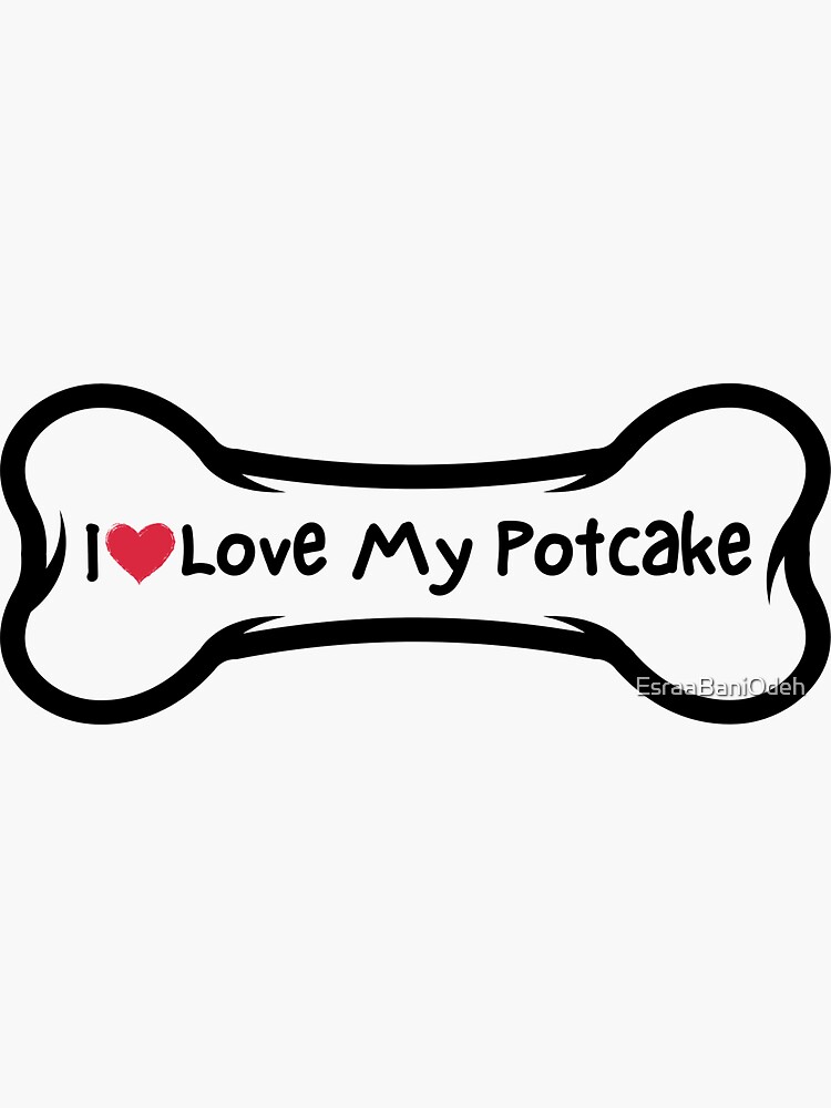 " I Love My Potcake for Dog Lover Dad Mom" Sticker for Sale by ...