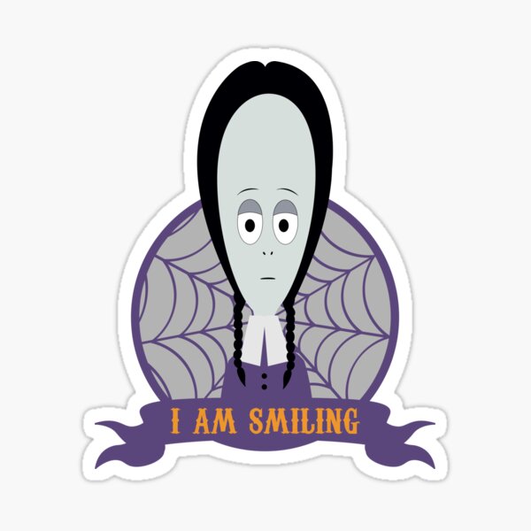 "Wednesday Addams I Am Smiling" Sticker for Sale by mohamedeldin ...