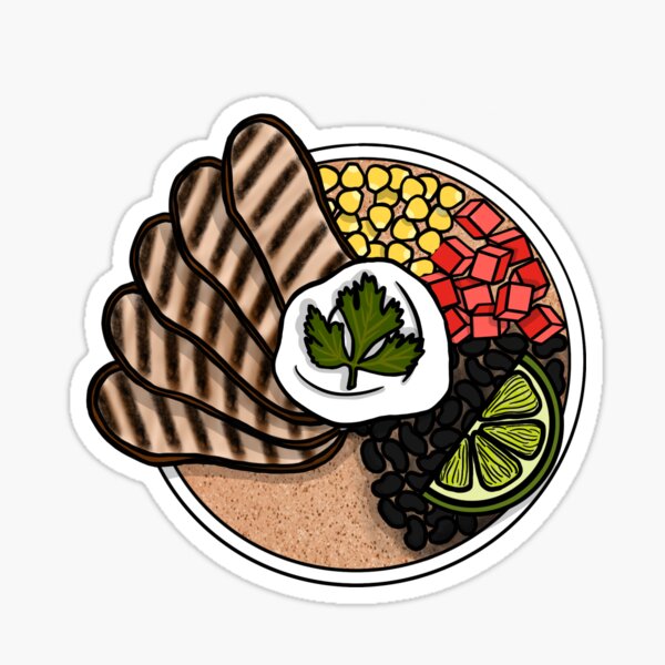 "Burrito Bowl" Sticker for Sale by honeybeepaper | Redbubble