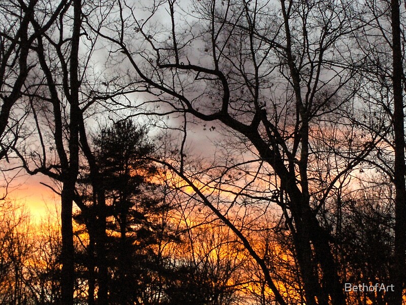 "Deep Dark Dramatic Sunset" by BethofArt | Redbubble