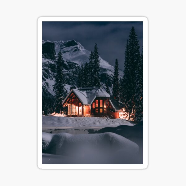 "Snow Cabin" Sticker for Sale by Stalik13 | Redbubble