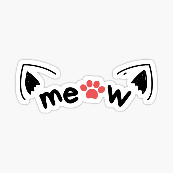 "Meow" Sticker for Sale by CakmakShop | Redbubble