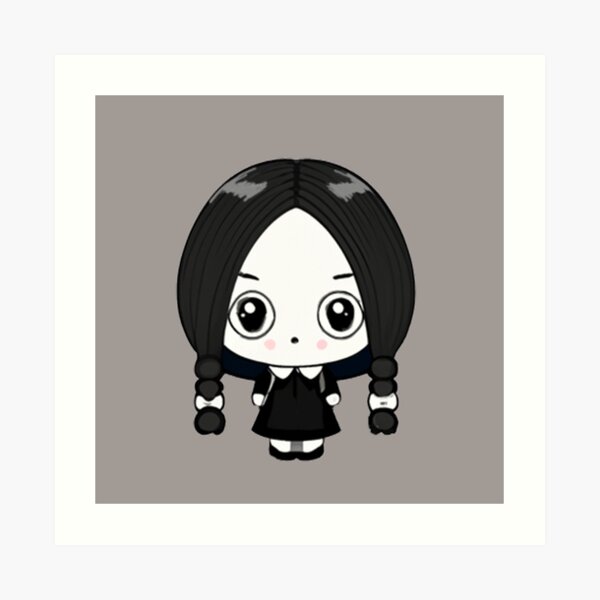 "Wednesday Addams,The Addams Family,Kawaii" Art Print for Sale by ...