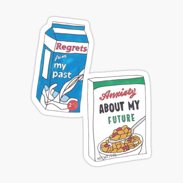"Remorse for my past and anxiety over my future." Sticker for Sale by ...