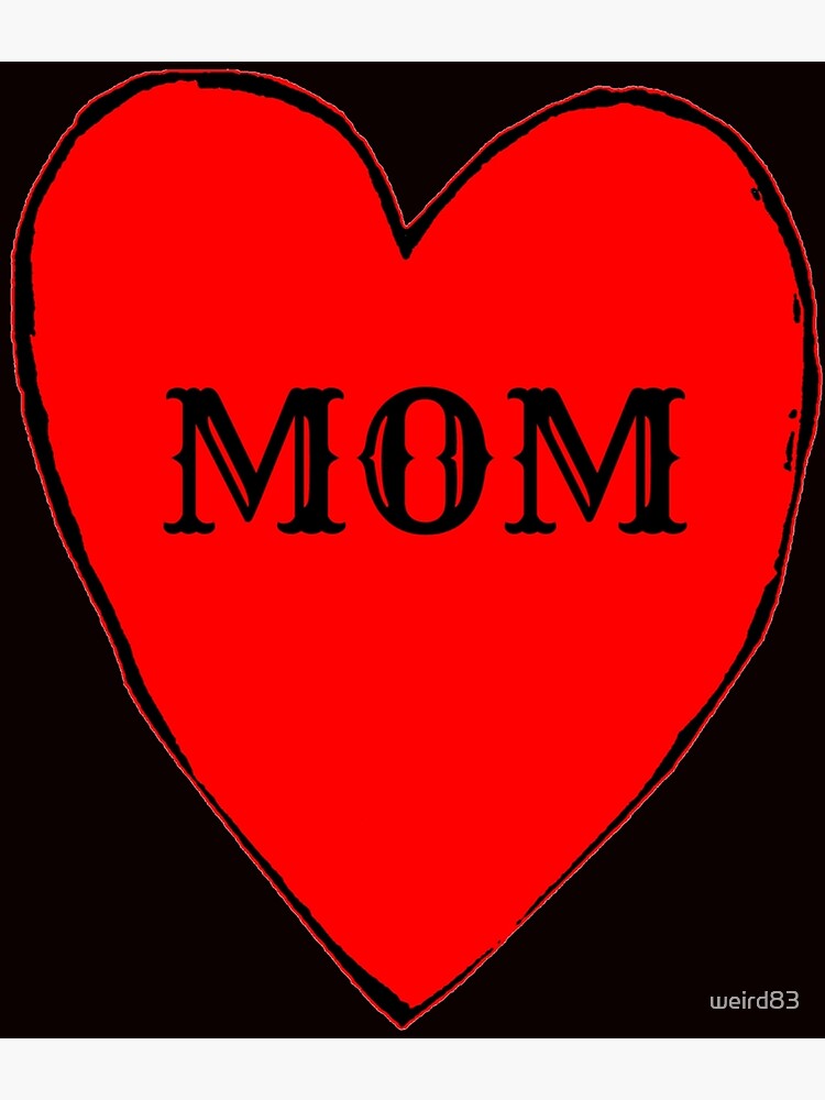 Impression photo « Coeur maman je t'aime mère honneur mémoire fête des ...