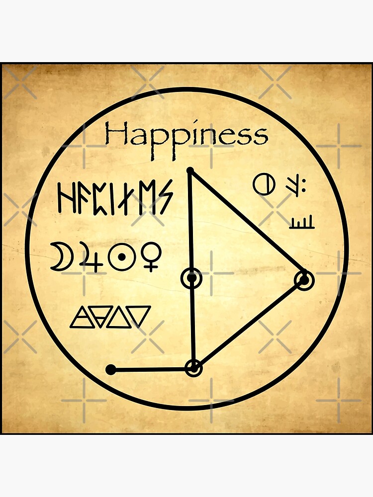 "Happiness talisman parchment" Art Board Print by secretmagic | Redbubble