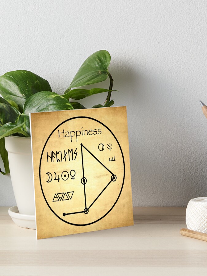 "Happiness talisman parchment" Art Board Print by secretmagic | Redbubble