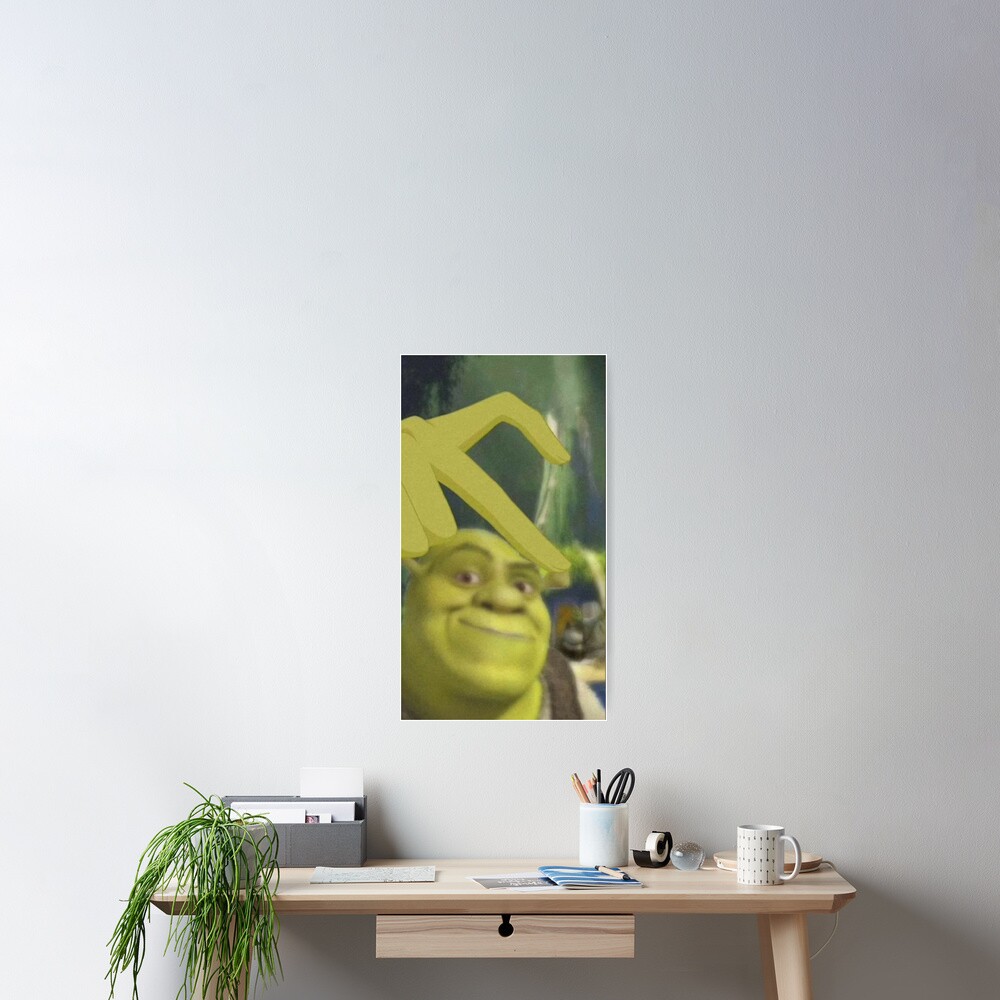 "Shrek showing heart sign" Poster for Sale by FunkisDesignes | Redbubble
