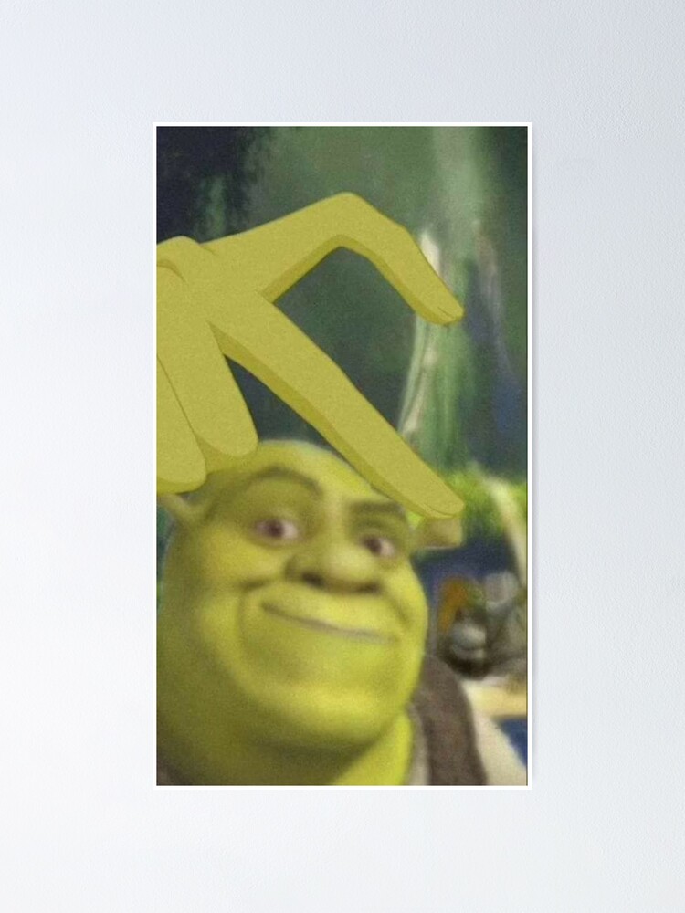 "Shrek showing heart sign" Poster for Sale by FunkisDesignes | Redbubble