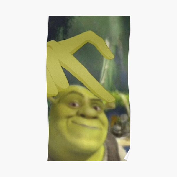 "Shrek showing heart sign" Poster for Sale by FunkisDesignes | Redbubble