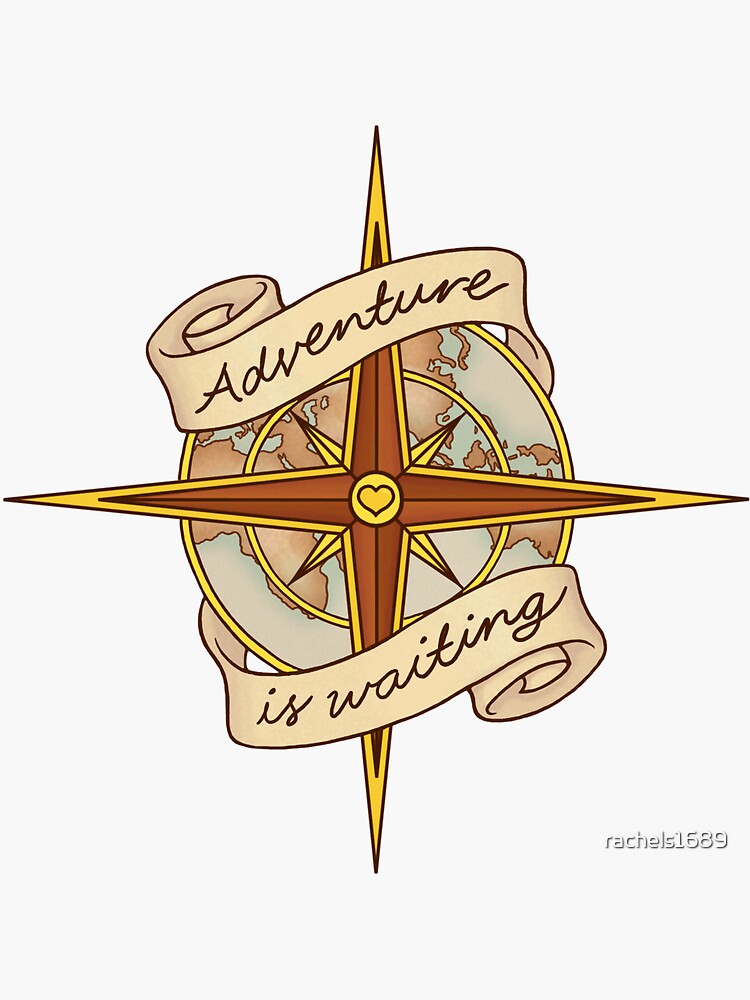 "Adventure Compass" Sticker for Sale by rachels1689 | Redbubble