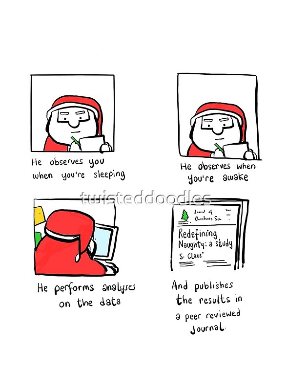 "Scientific Santa " by twisteddoodles | Redbubble