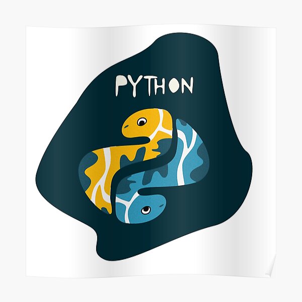 Python Programming Language T Shirt Design Poster For Sale By Deepakrode7 Redbubble 