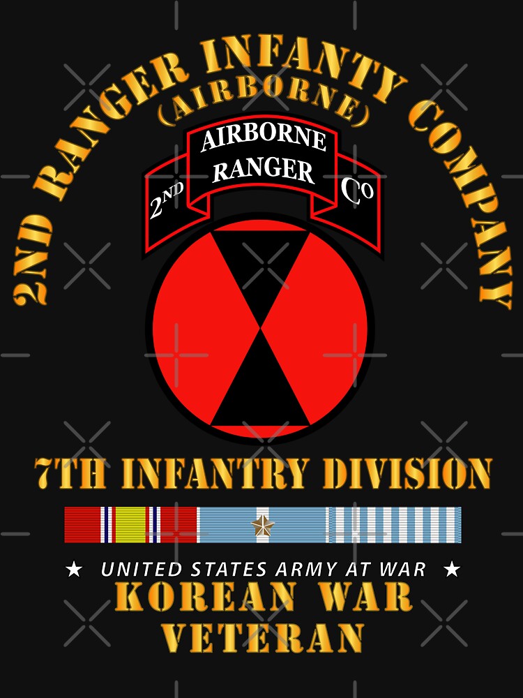 "Army - 2nd Ranger Inf Company - 7th ID w KOREA SVC X 300" T-shirt for ...