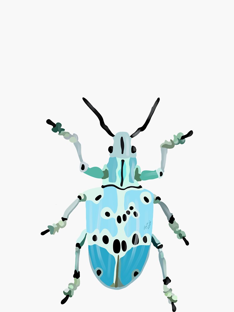 "POSTERIZED BLUE WEEVIL" Sticker for Sale by NaturVal | Redbubble