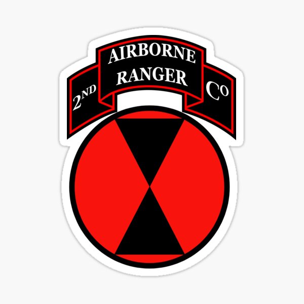 "2nd Ranger Company - 7th Infantry Division - SSI X 300" Sticker for ...