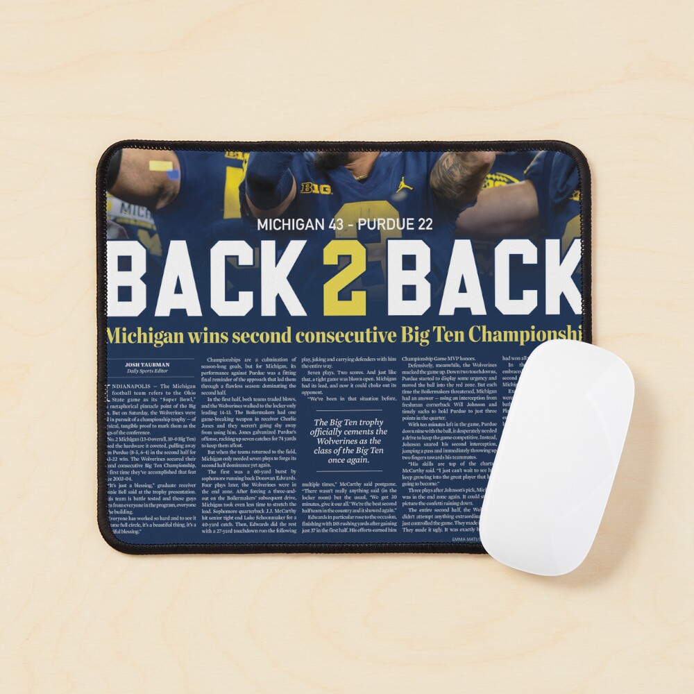 "12/7 The Michigan Daily Front Cover Big Ten Champions" Poster for Sale ...