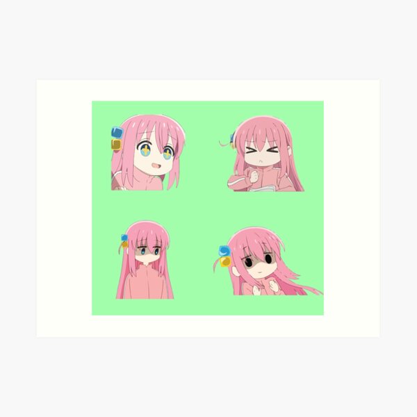 "hitori gotou sticker pack - bocchi the rock" Art Print for Sale by ...