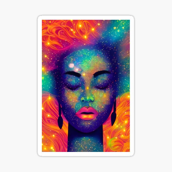 "Ms. Galaxy" Sticker for Sale by HauntedWitch | Redbubble