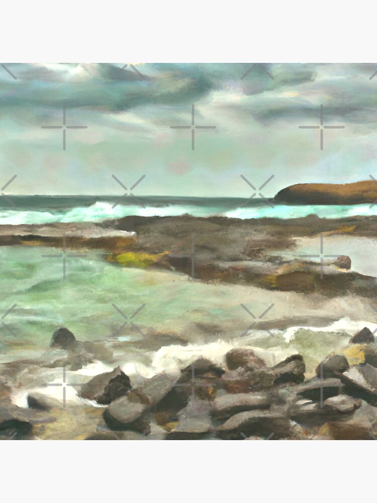 "Rocky Beach View" Sticker for Sale by rimmatv | Redbubble