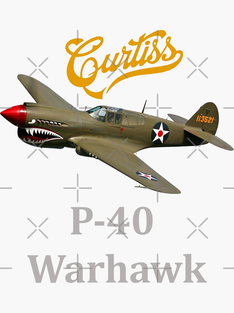 "P-40 Warhawk" Sticker for Sale by Digitalfred | Redbubble