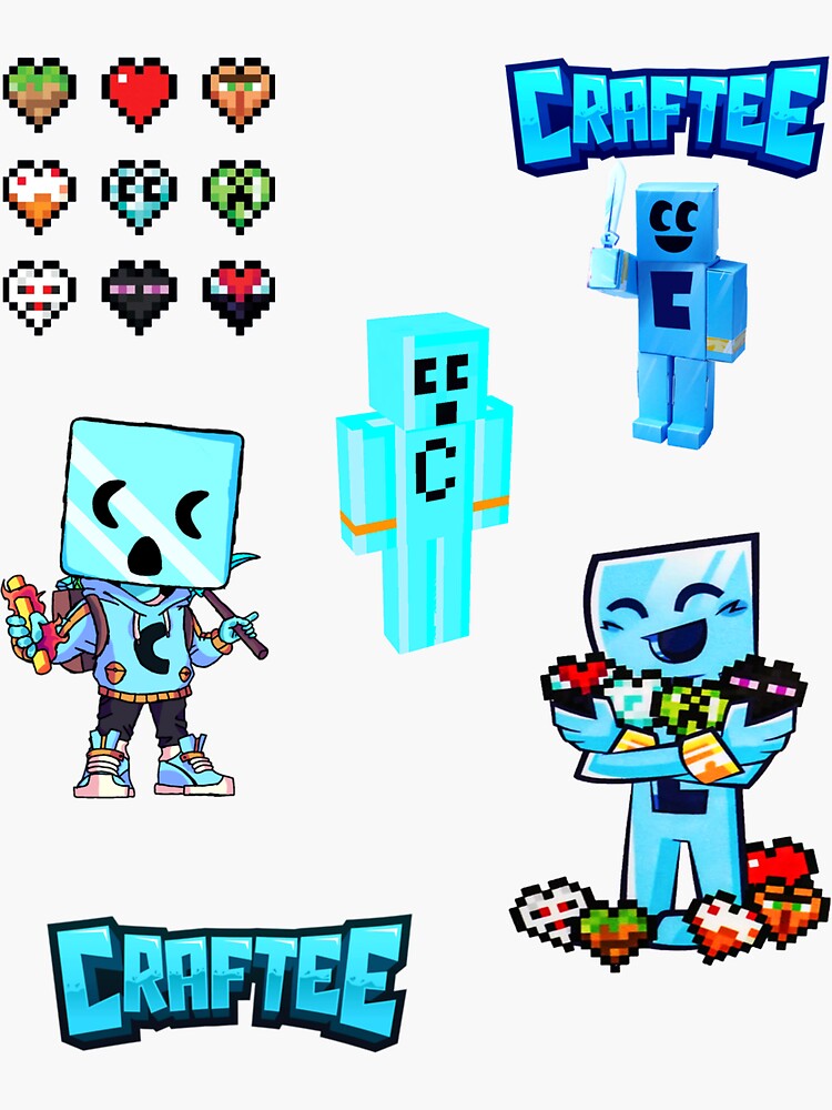 "craftee Kids pack " Sticker for Sale by USAPRIDE22 | Redbubble