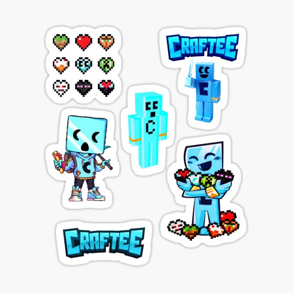 "craftee Kids pack " Sticker for Sale by USAPRIDE22 | Redbubble