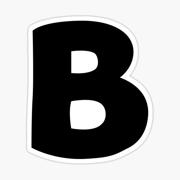 "Letter B Word Song bb" Sticker for Sale by ZooOfArt | Redbubble