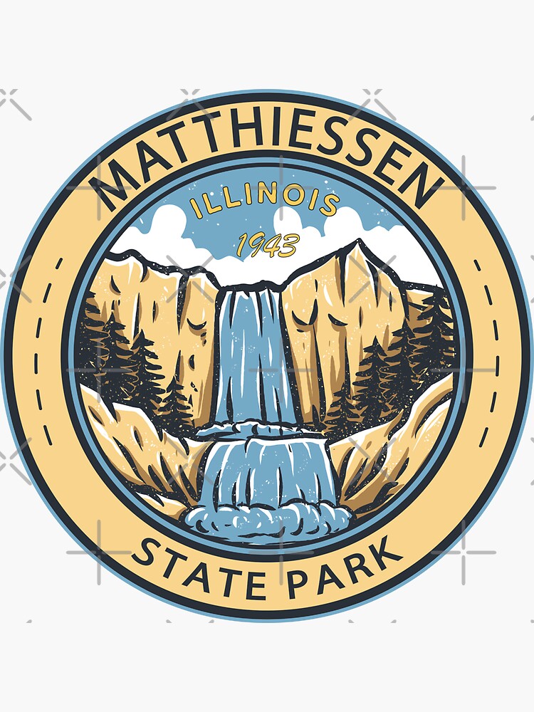 "Matthiessen State Park Illinois Emblem" Sticker for Sale by ...