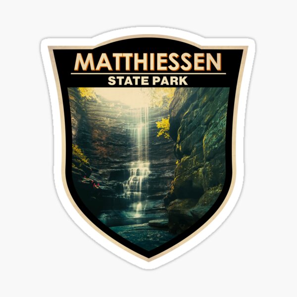 "Matthiessen State Park Illinois Vintage Badge" Sticker for Sale by ...
