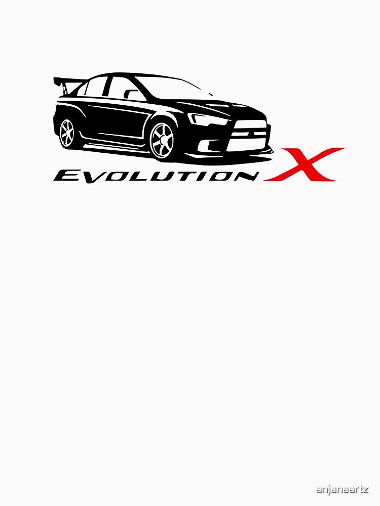 "Mitsubishi Lancer Evo X Sport Car" T-shirt for Sale by anjanaartz ...