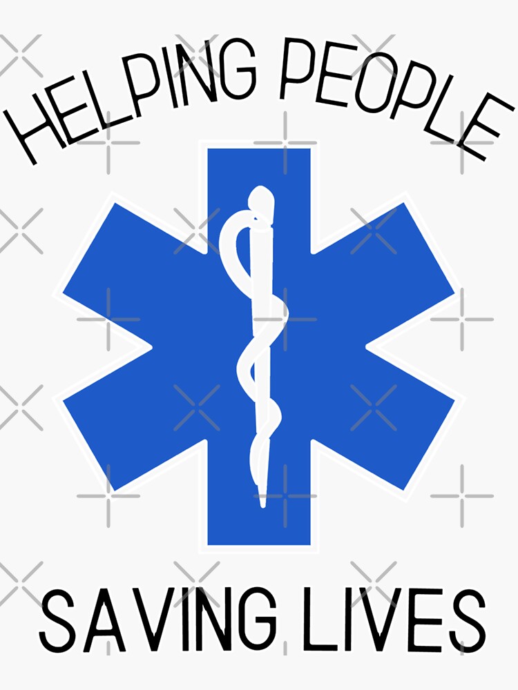 "Helping People Saving Lives" Sticker for Sale by KleineStar | Redbubble