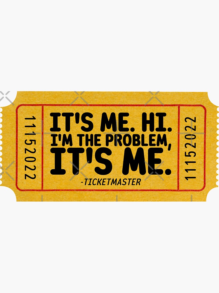 "Ticketmaster Anti-Hero T Swift Ticket Sticker - Yellow Gold" Sticker ...