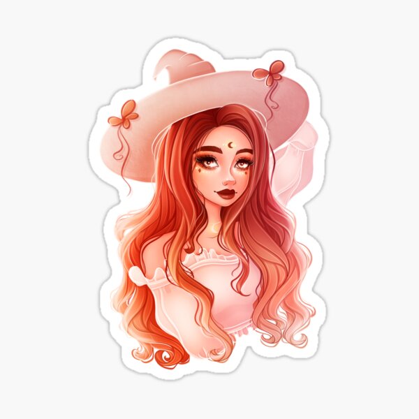 "Witch girl" Sticker for Sale by Ameliamaar | Redbubble