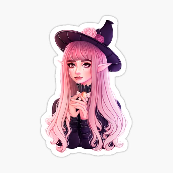 "Witch girl" Sticker for Sale by Ameliamaar | Redbubble