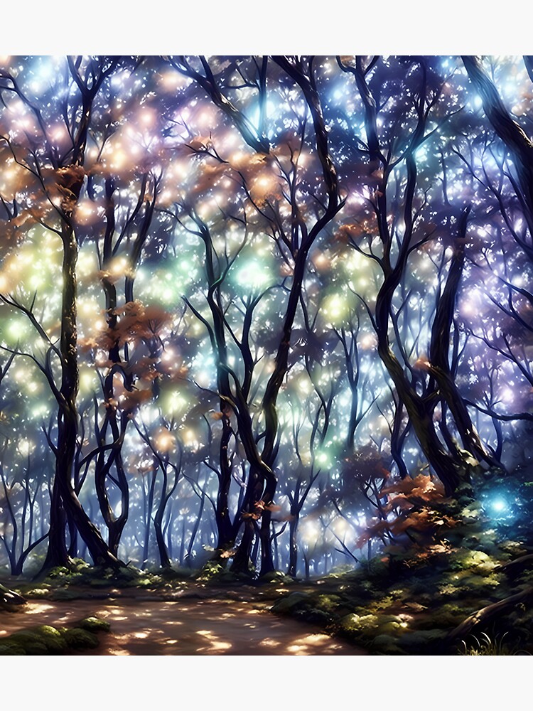 "Colorful rainbow forest" Sticker for Sale by DeadlyPretzel | Redbubble