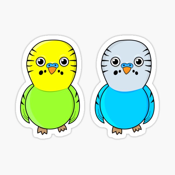 "Parakeet Budgie Birds Pack" Sticker for Sale by ShexxarDesigns | Redbubble