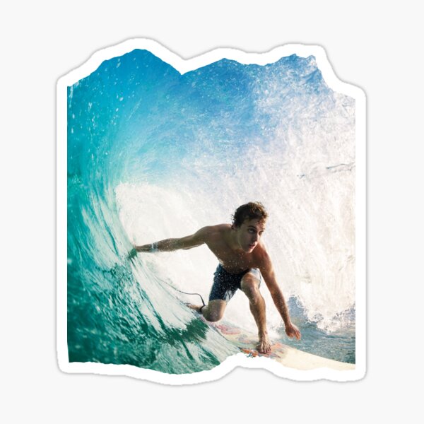 "Let’s Surf The Big Wave" Sticker for Sale by CaptJohnny | Redbubble